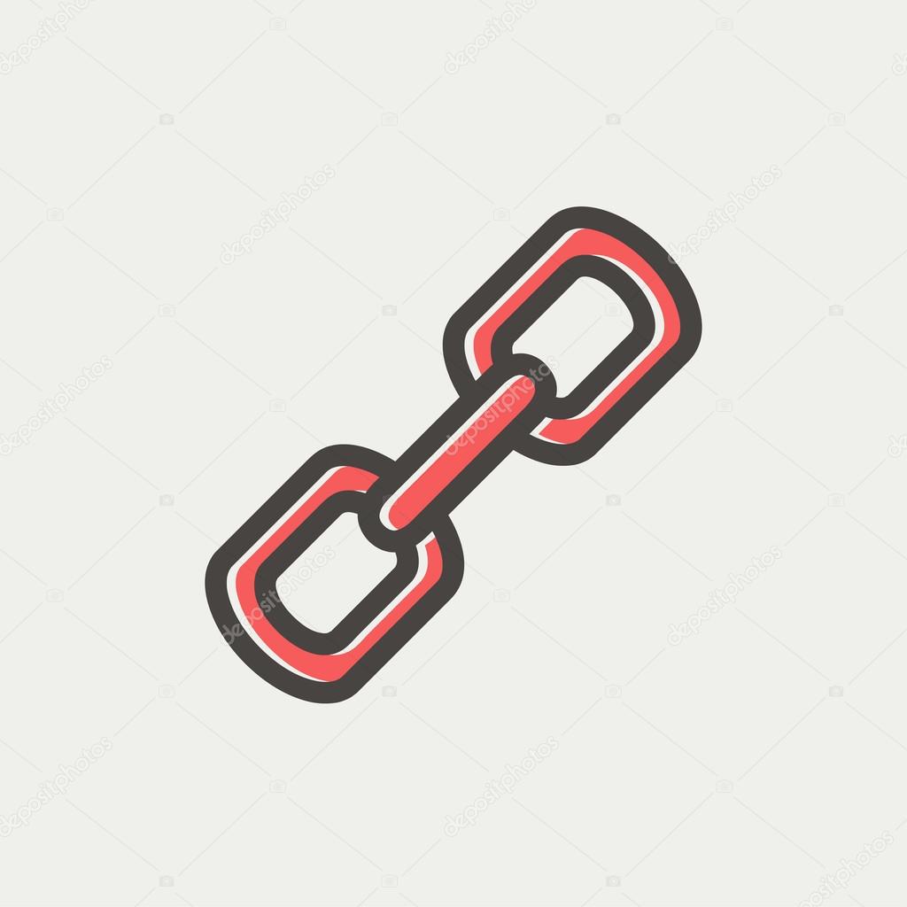 Metal chain link thin line icon Stock Vector Image by ©VisualGeneration ...