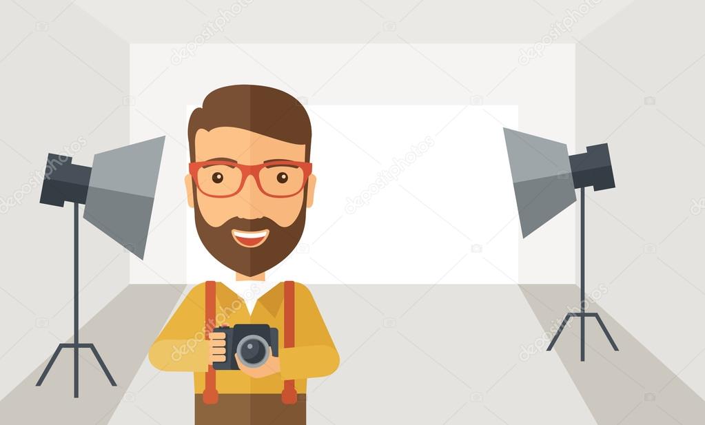 Photographer inside his studio. Stock Vector Image by ©VisualGeneration ...
