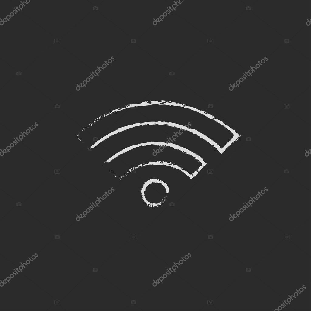 Wifi icon drawn in chalk. Stock Vector by ©VisualGeneration 84362080