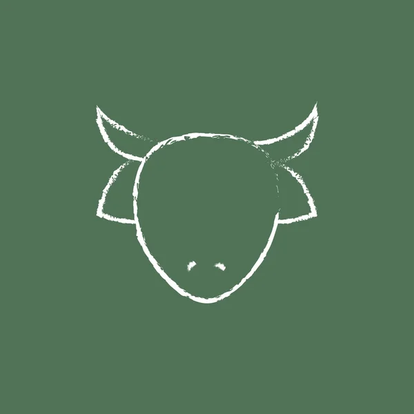 Cow head icon drawn in chalk. Stock Vector Image by ©VisualGeneration ...