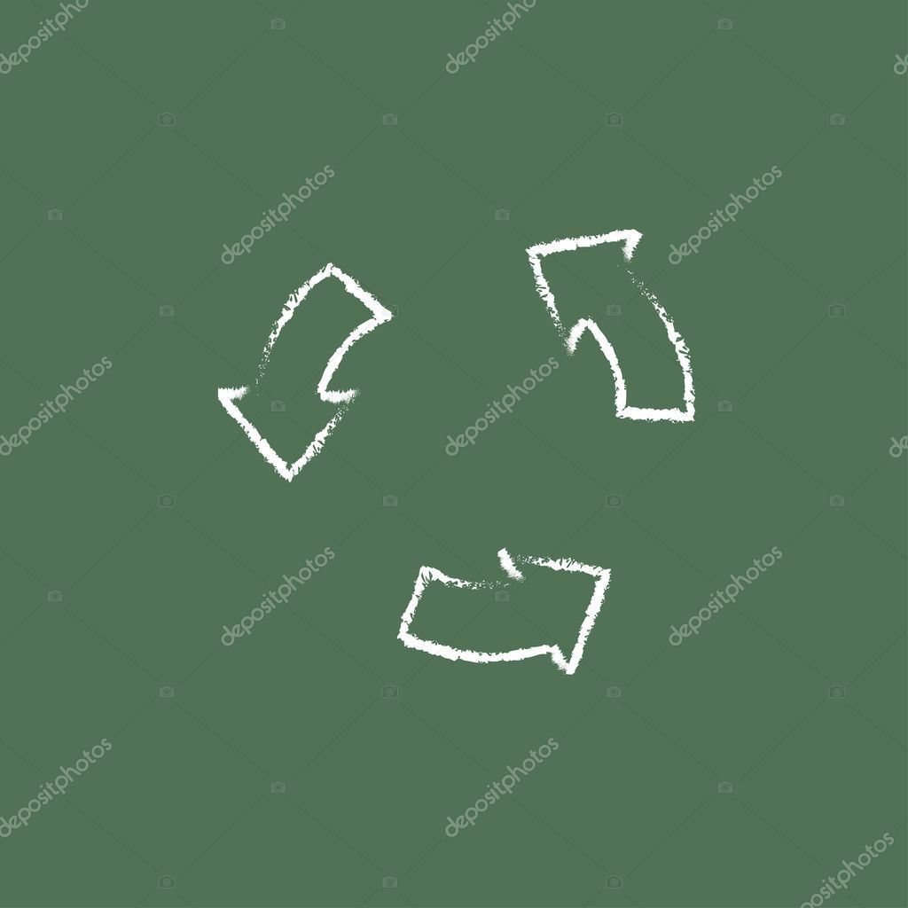 Replay button icon drawn in chalk. Stock Vector by ©VisualGeneration ...