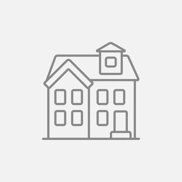 Two storey detached house line icon. Stock Vector Image by ...
