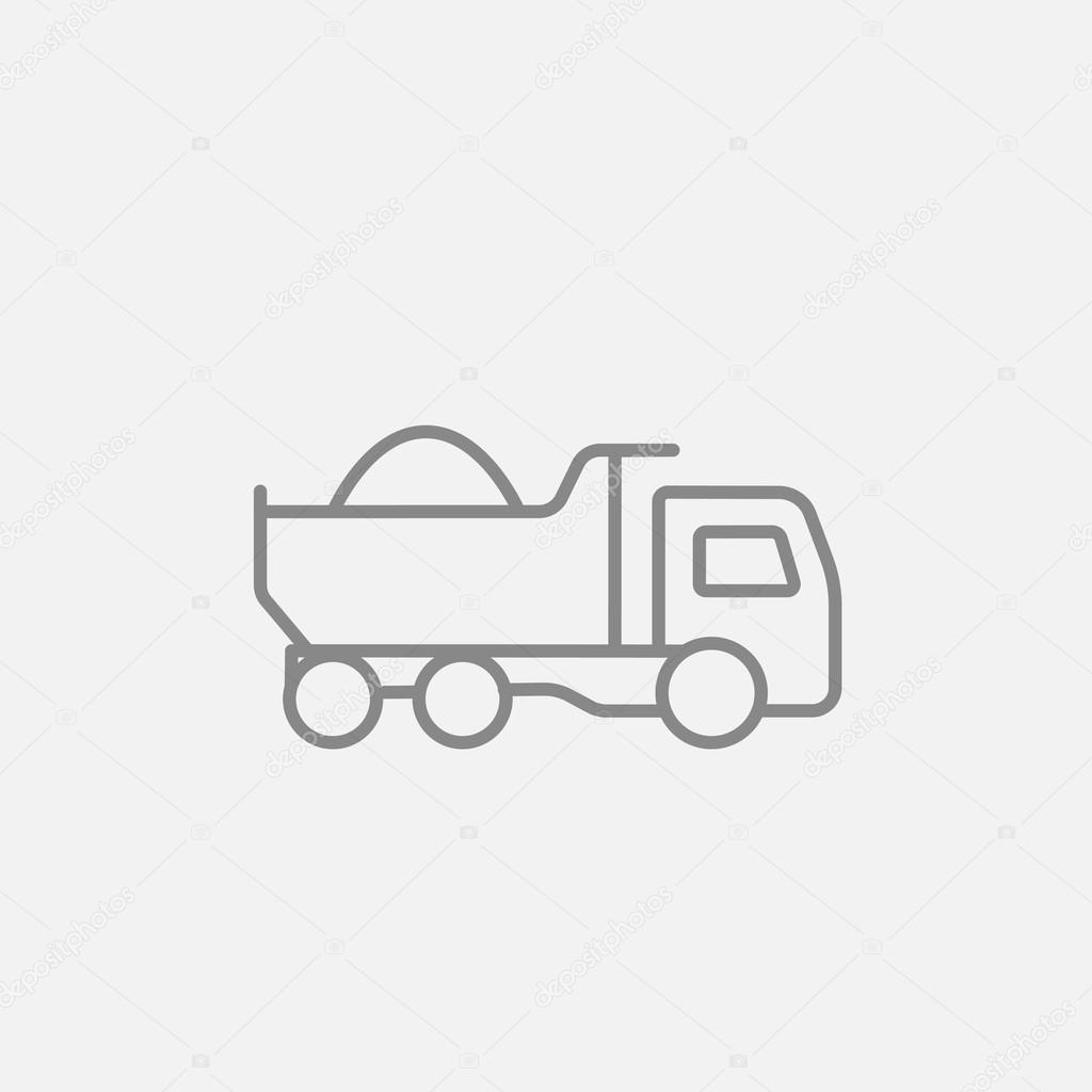 Dump truck line icon. Stock Vector Image by ©VisualGeneration #90702802