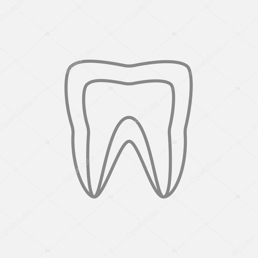 Molar tooth line icon. Stock Vector Image by ©VisualGeneration #90810456