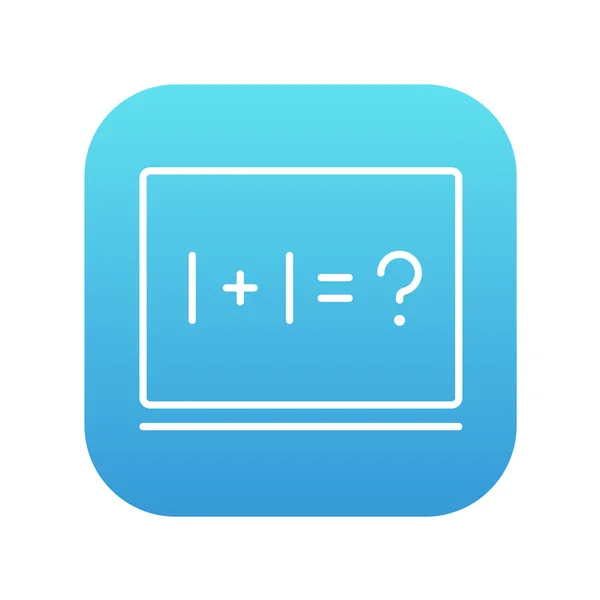 Maths example written on blackboard line icon. Stock Vector by ...