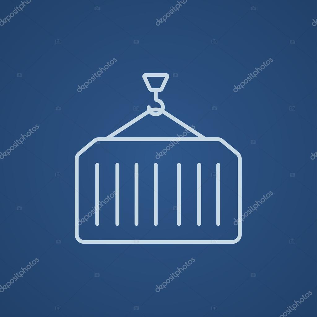 Cargo container line icon. Stock Vector by ©VisualGeneration #94177432