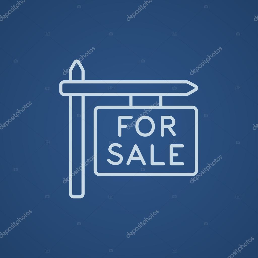 For sale signboard line icon. Stock Vector by ©VisualGeneration 94179644