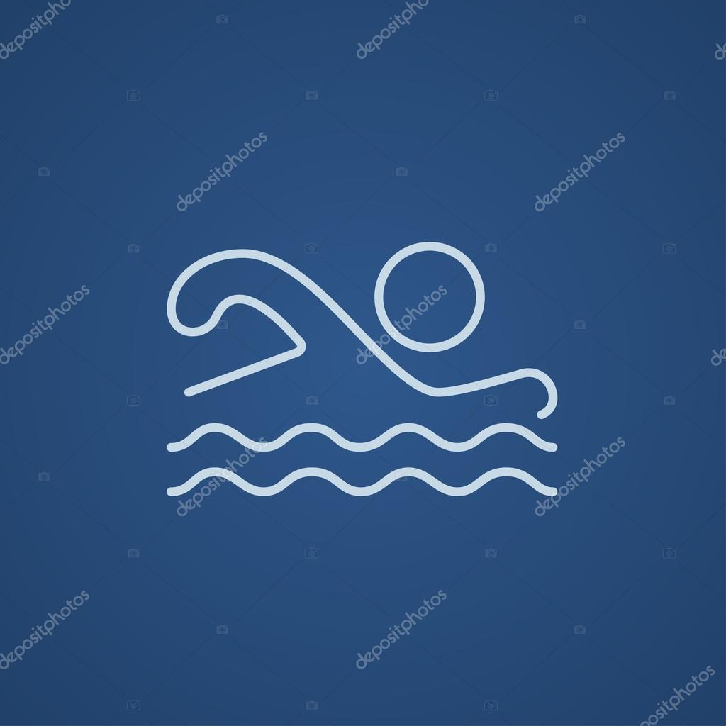 Swimmer line icon. Stock Vector Image by ©VisualGeneration #94182432