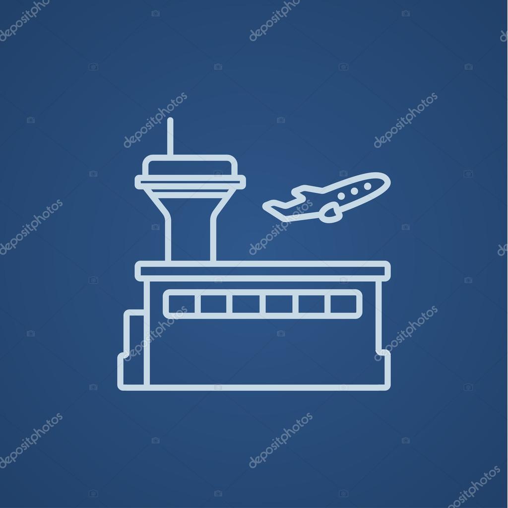 Plane taking off line icon. Stock Vector Image by ©VisualGeneration ...