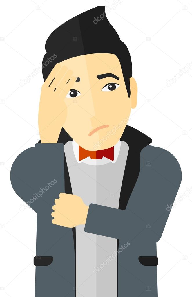 Ashamed young man. Stock Vector by ©VisualGeneration 95309268