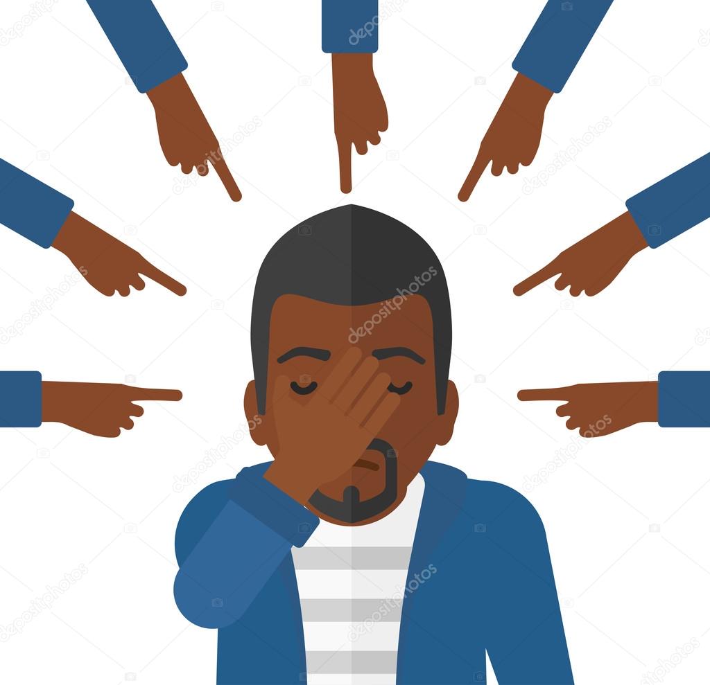 Guilty man looking down. Stock Vector by ©VisualGeneration 95314346