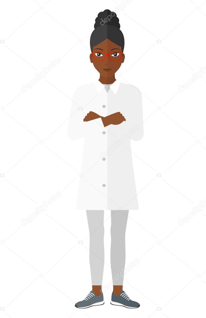 Female laboratory assistant. Stock Vector by ©VisualGeneration 95939840