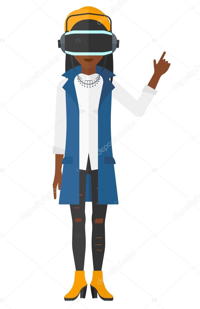 Woman in oculus rift. Stock Vector Image by ©VisualGeneration #96071108