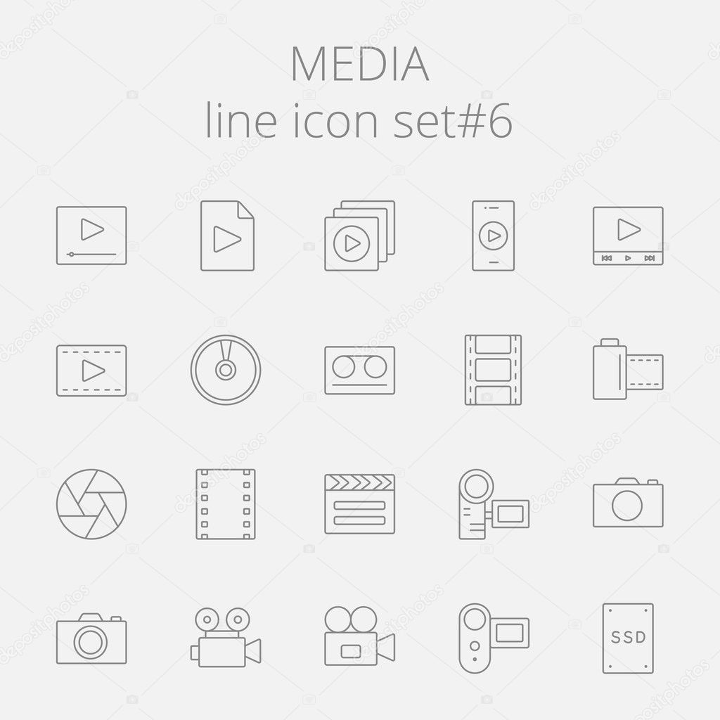 Media icon set. Stock Vector by ©VisualGeneration 96074862