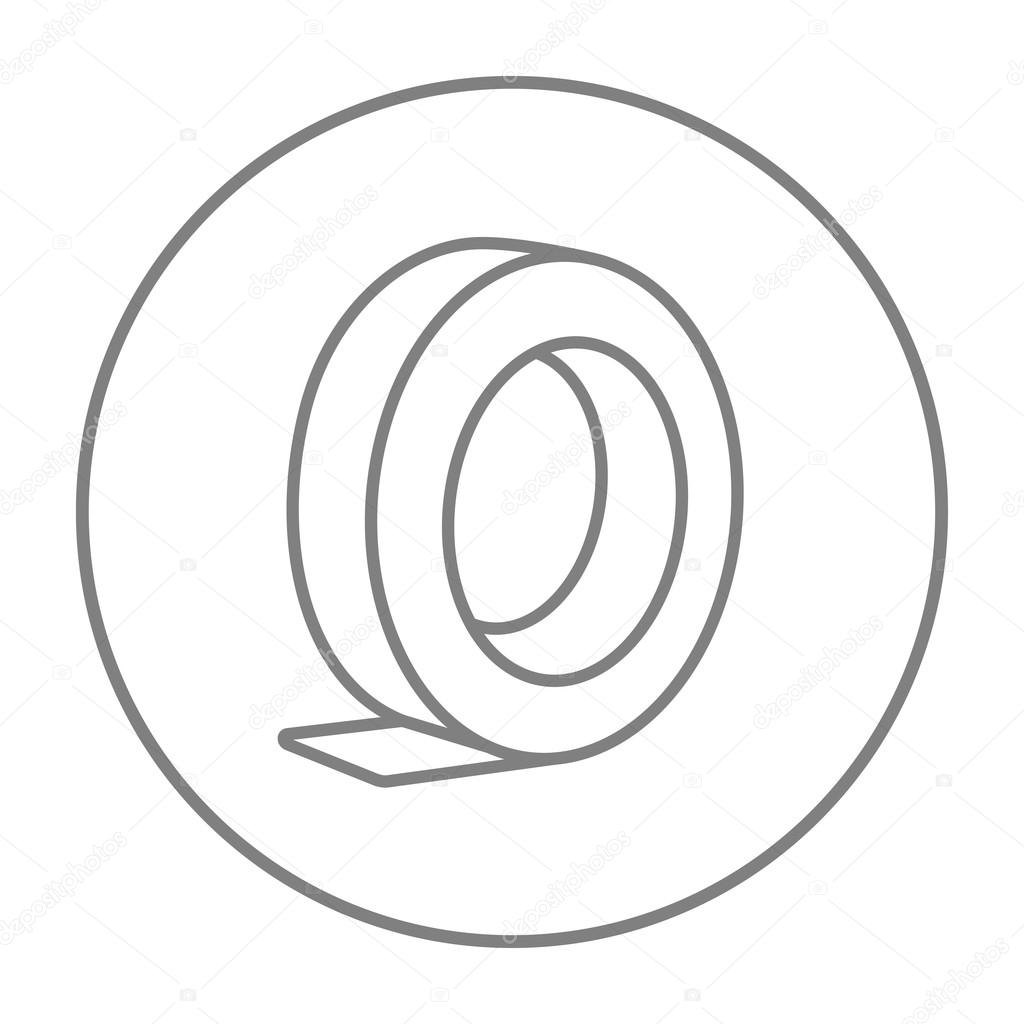 Roll of adhesive tape line icon. Stock Vector by ©VisualGeneration 97367482
