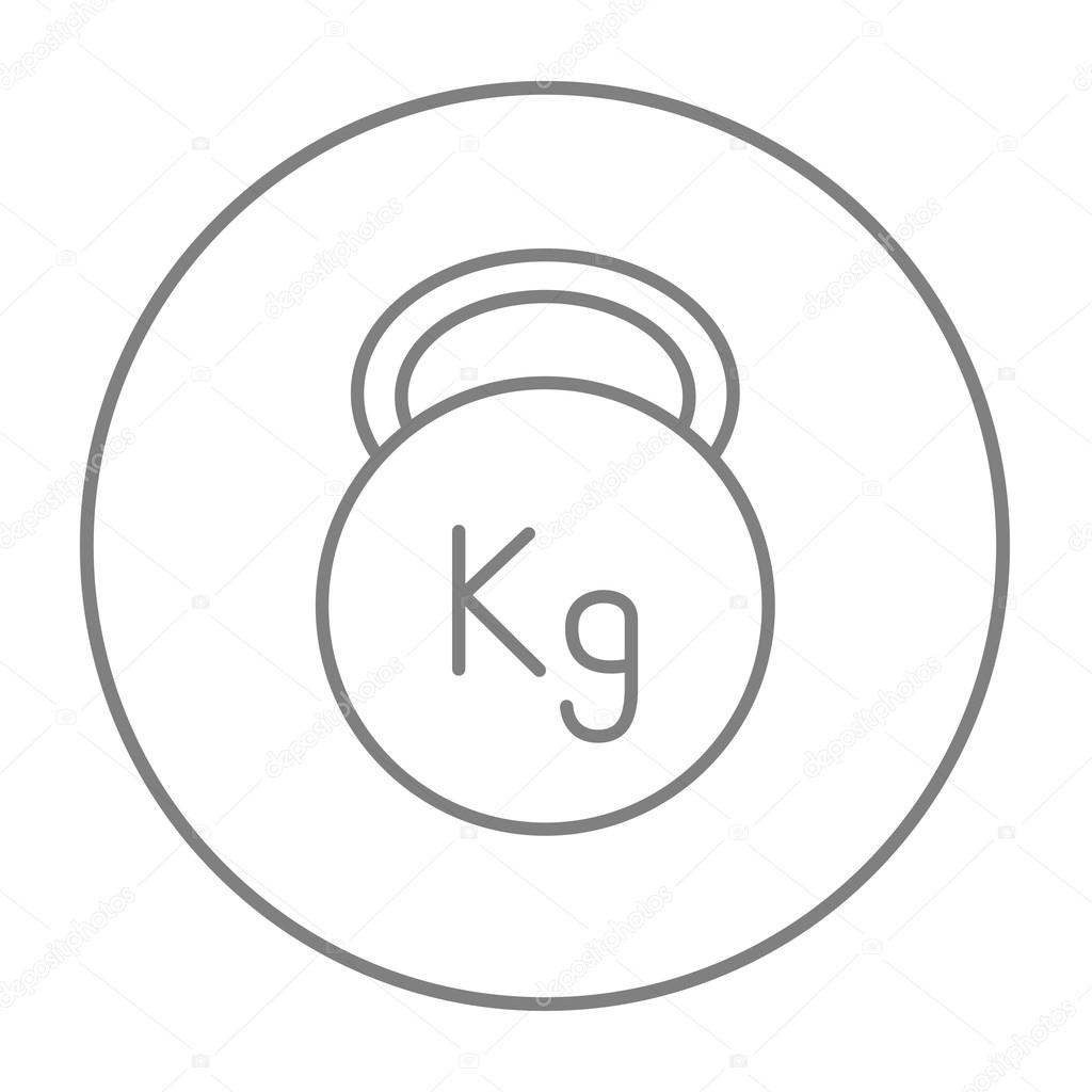 Kettlebell line icon. Stock Vector by ©VisualGeneration 97390342