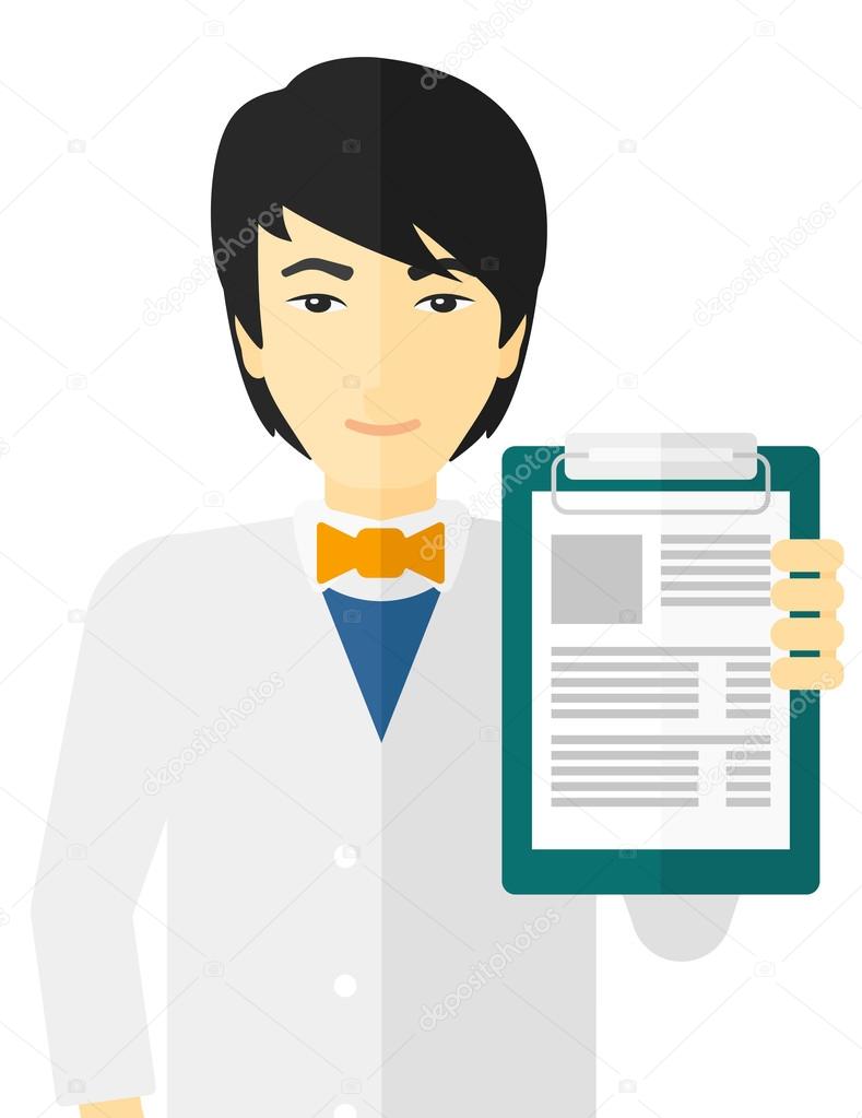 Doctor holding medical notepad. Stock Vector Image by ©VisualGeneration ...