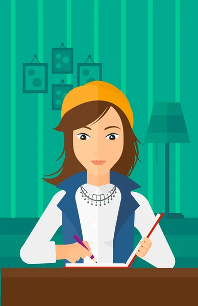 Cartoon Reporter And Notepad