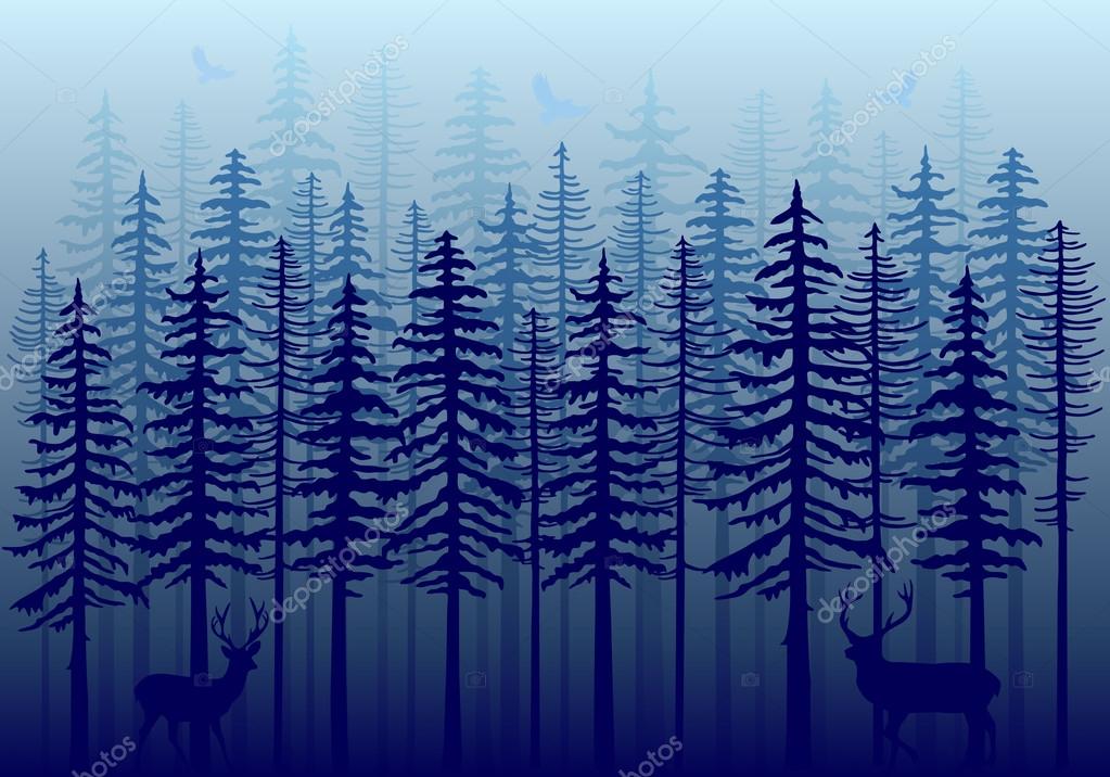 Winter Forest Vector