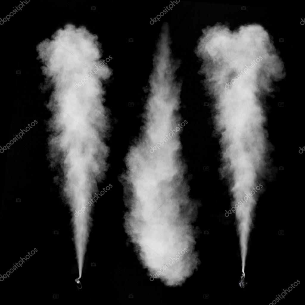 Set de humo blanco aislado en negro — Foto de stock #64636859 © artjazz