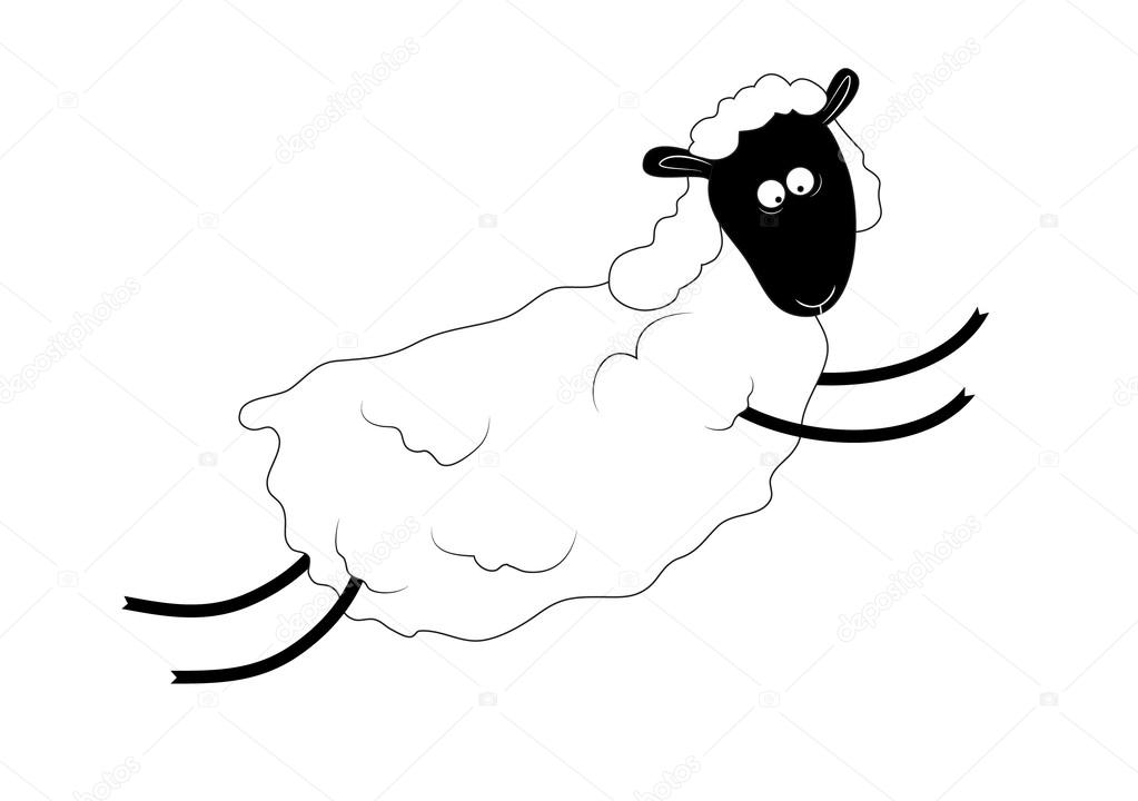 Lovely jumping sheep Stock Vector Image by ©Arsgera #54551809