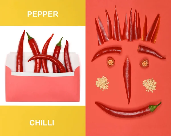 Creative Layout Made Red Chilli Peppers High Resolution Photo Full ...