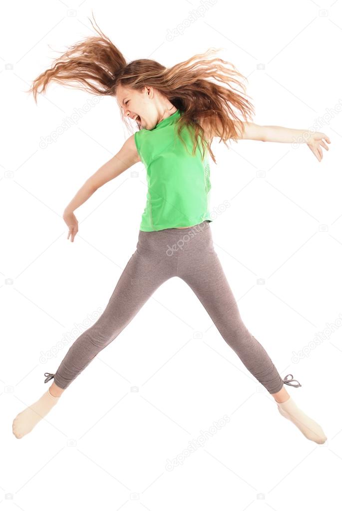Girl jumping Stock Photo by ©akova777 78161660