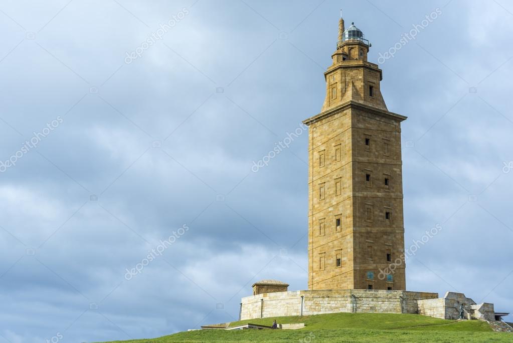 Tower of Hercules in A Coruna, Galicia, Spain. — Stock Photo ...