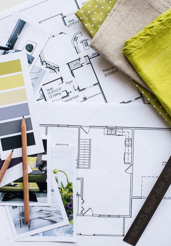 Interior designers working table — Stock Photo © manera #83486104