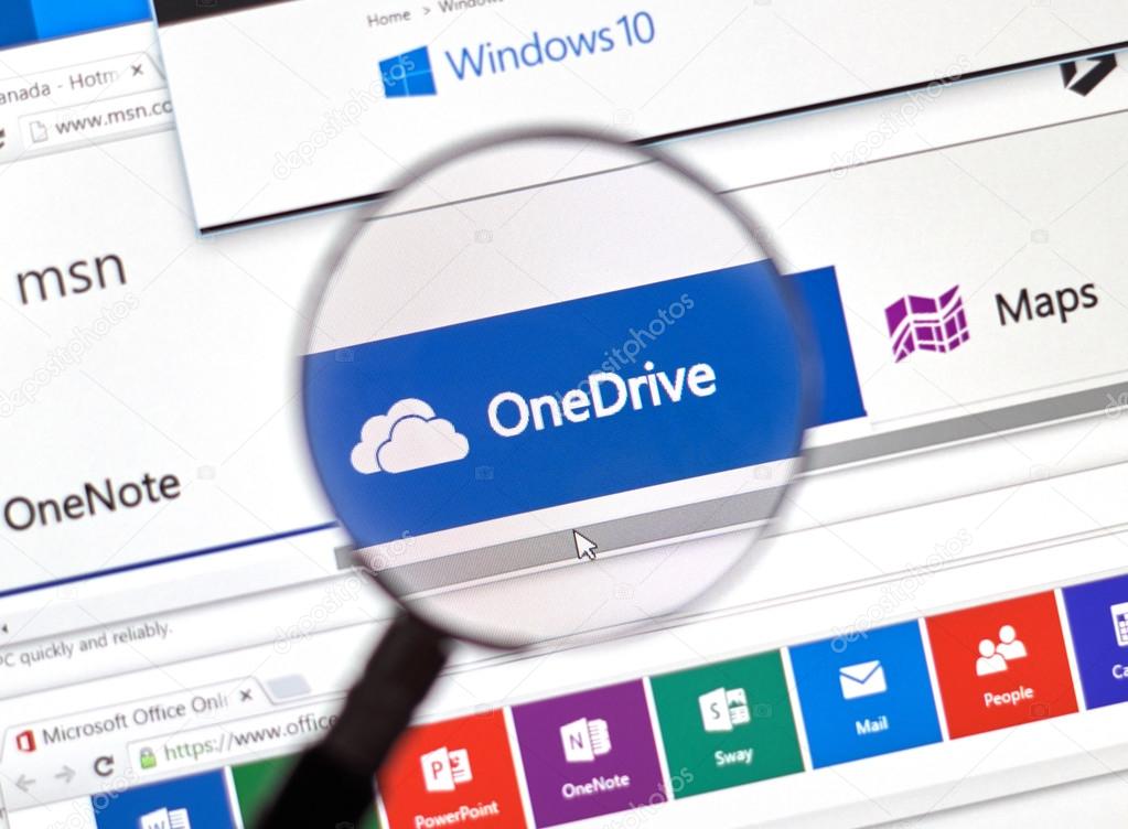 Microsoft One Drive online. — Stock Editorial Photo © dennizn #100395028