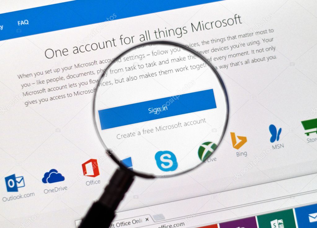 Microsoft mail login. — Stock Editorial Photo © dennizn #100474888