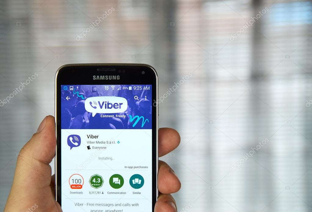 Viber mobile app on a cell phone. — Stock Editorial Photo © dennizn ...