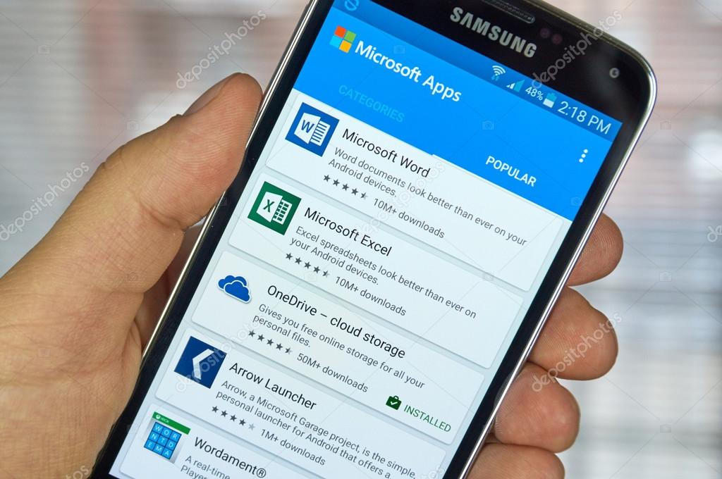 Microsoft Office mobile applications — Stock Editorial Photo © dennizn ...
