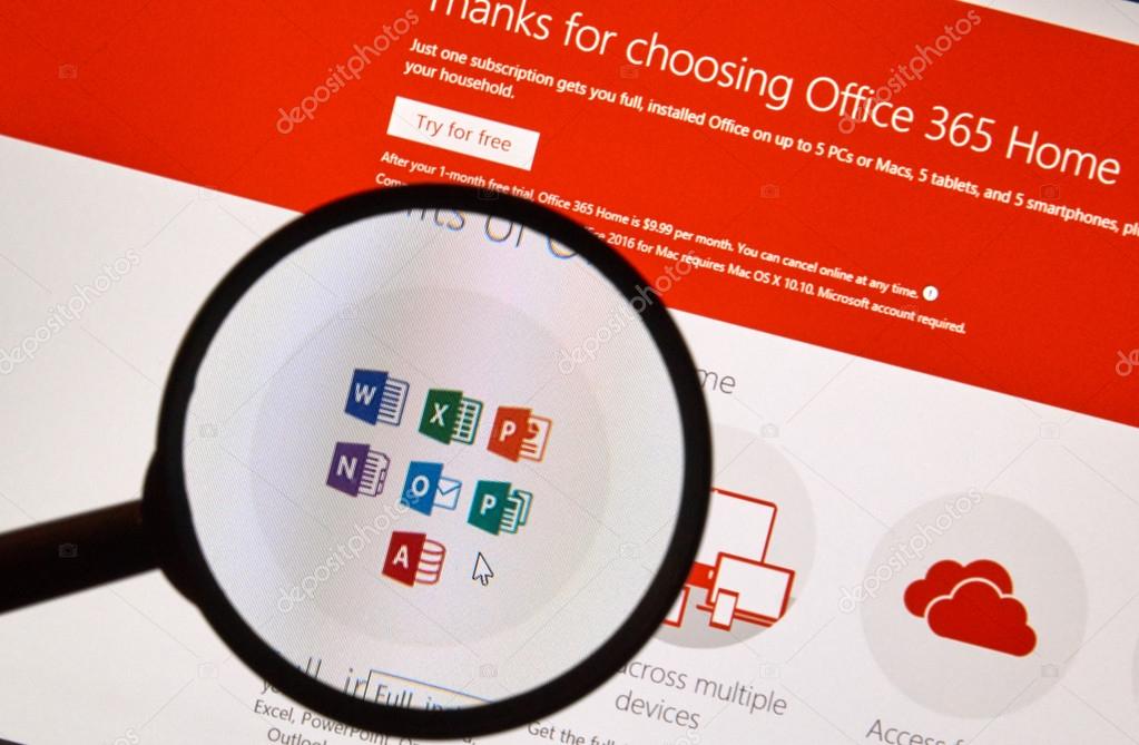 Microsoft Office software. — Stock Editorial Photo © dennizn #99328194