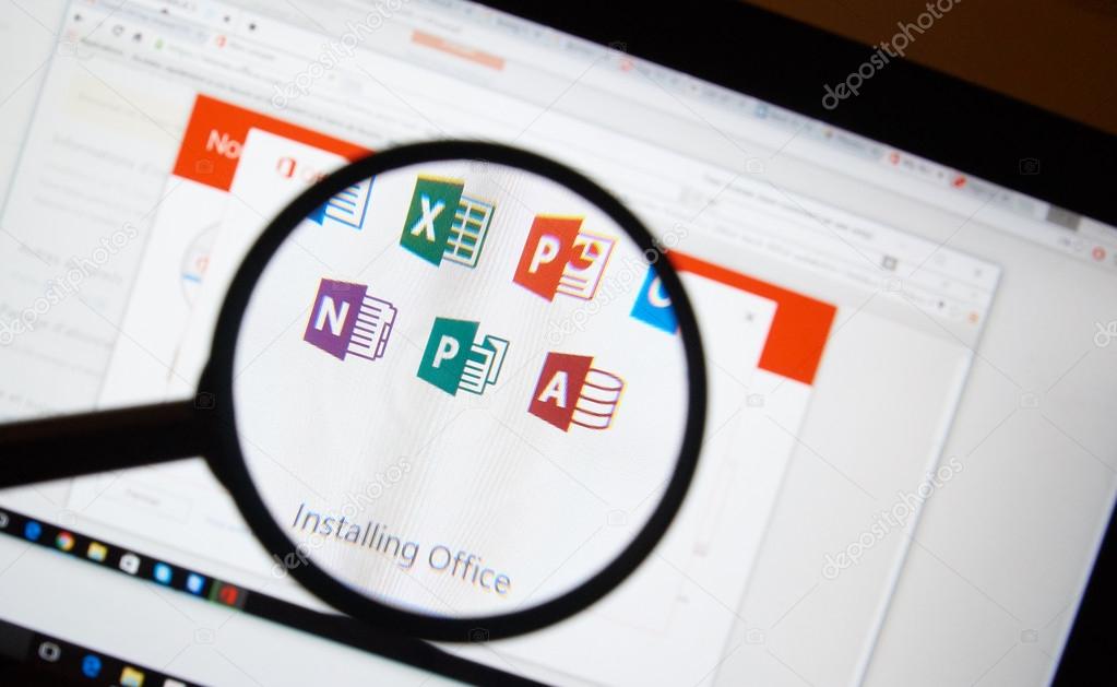 Microsoft Office software. — Stock Editorial Photo © dennizn #99612650
