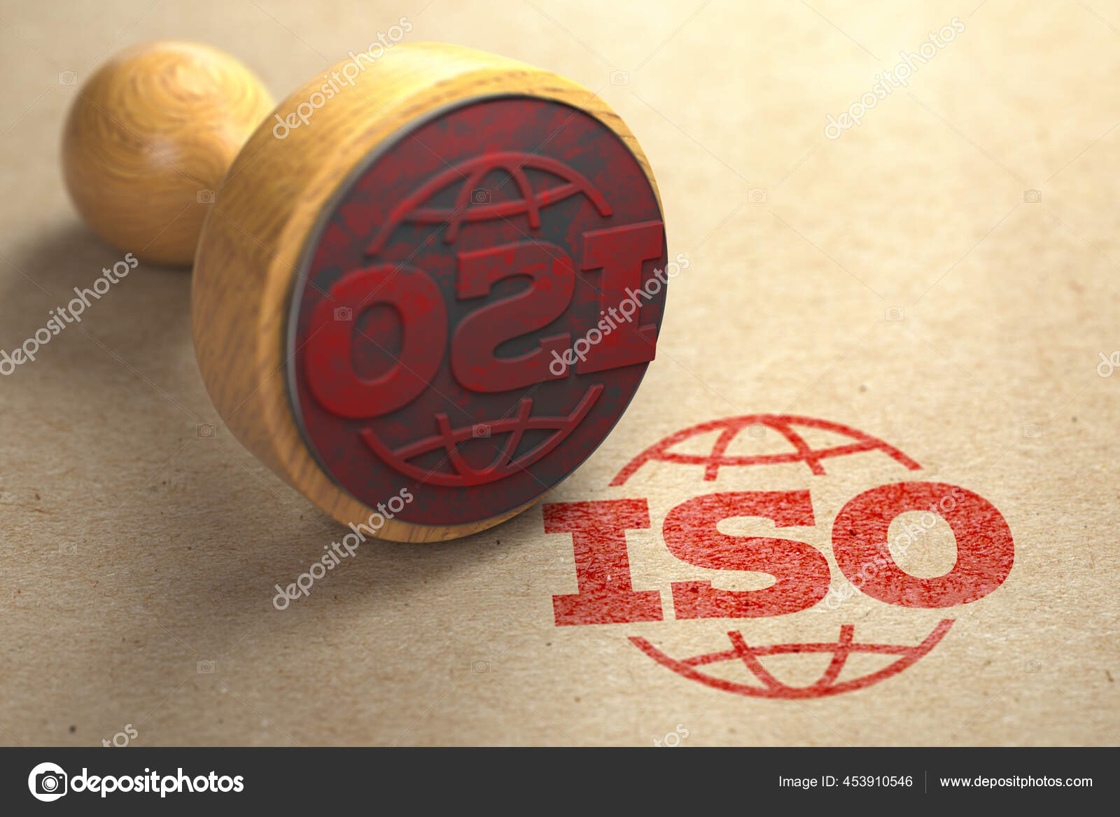 Concepto Certificado Iso 9001 Sello Goma Con Texto Iso 9001 — Foto de ...