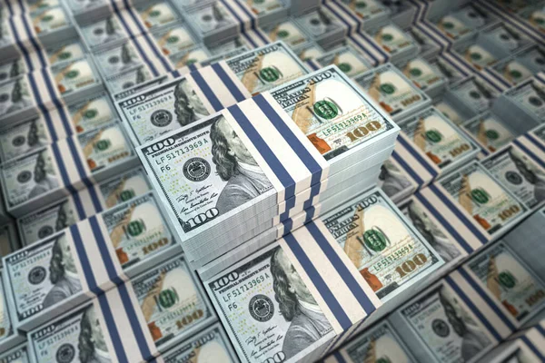 Paquetes de dólares Fondo. Mucho dinero en efectivo . — Foto de stock ...