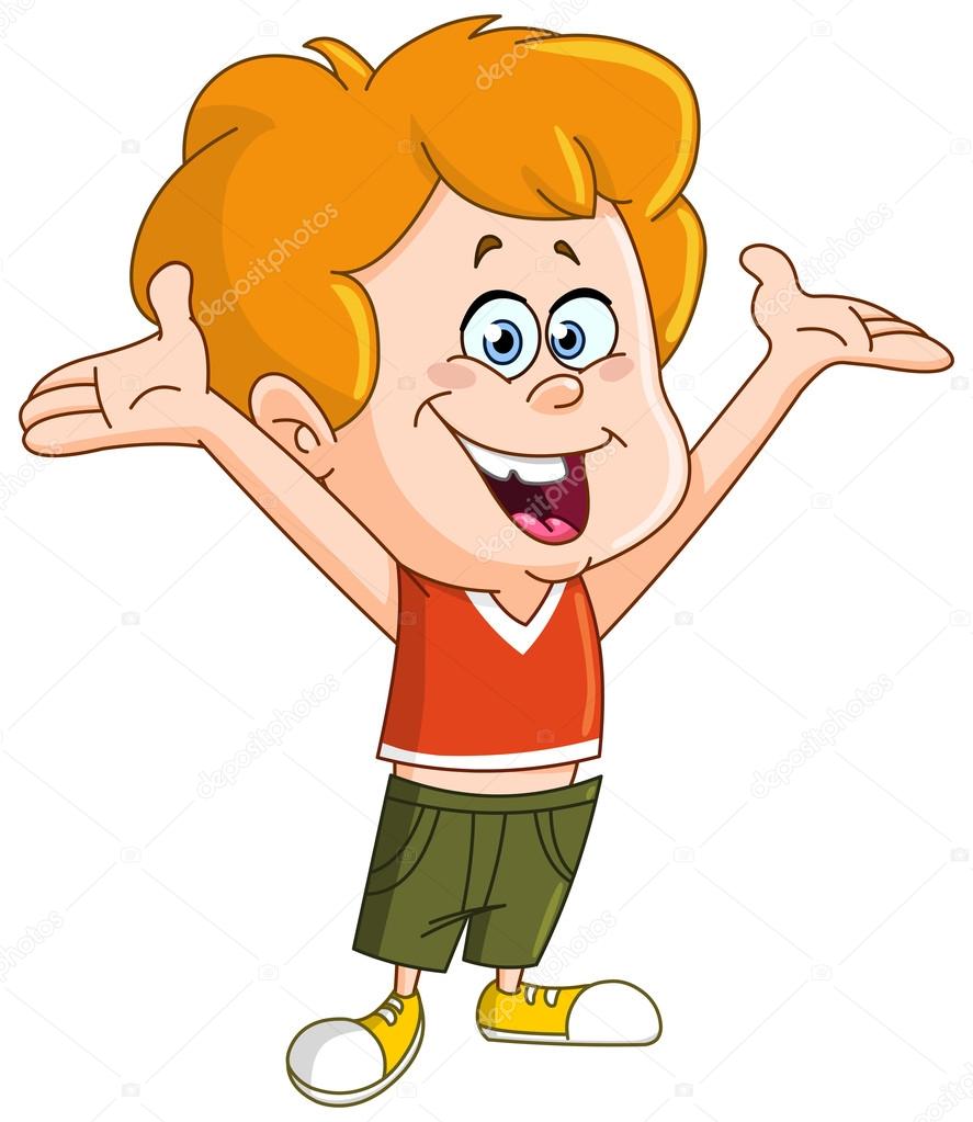 Niño con los brazos levantados Stock Vector by ©yayayoyo 106812478