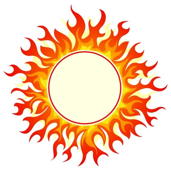 Frame Bright Fiery Sun Stock Vector Image by ©Designer_an #201032848