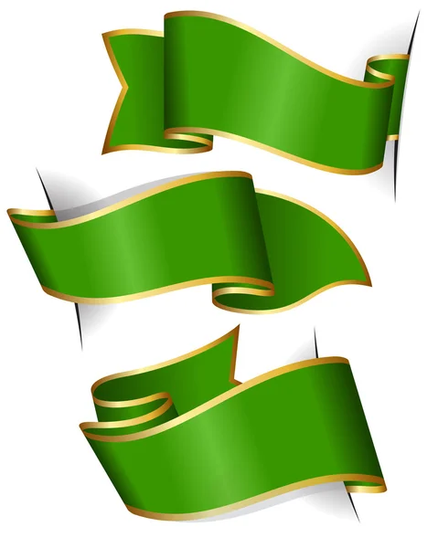 Green ribbon Vector Images | Depositphotos