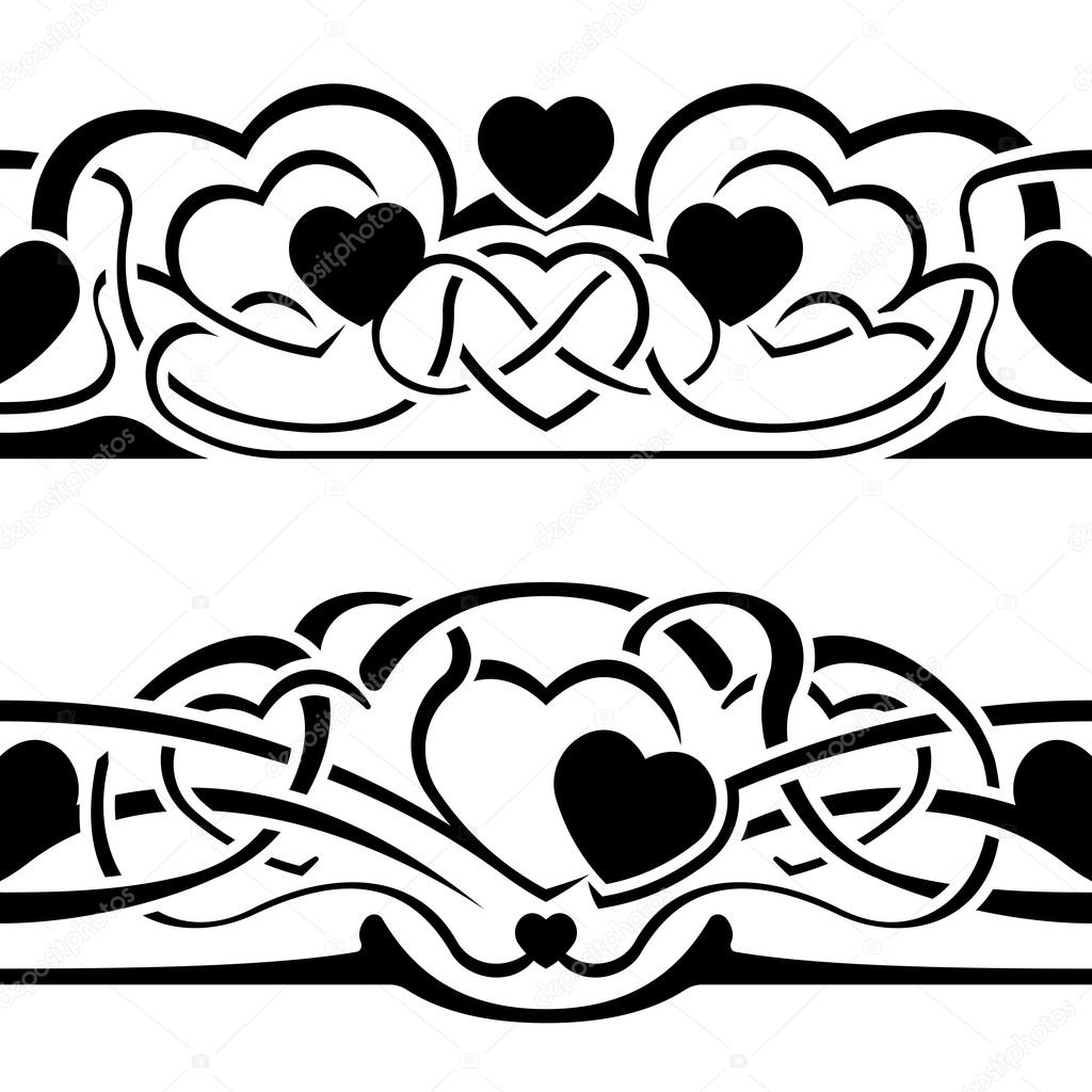 Valentine seamless border Stock Vector Image by ©Zybr78 #61560025