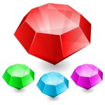 Cartoon rhoumb gems icons set Stock Vector by ©lianella 71893767