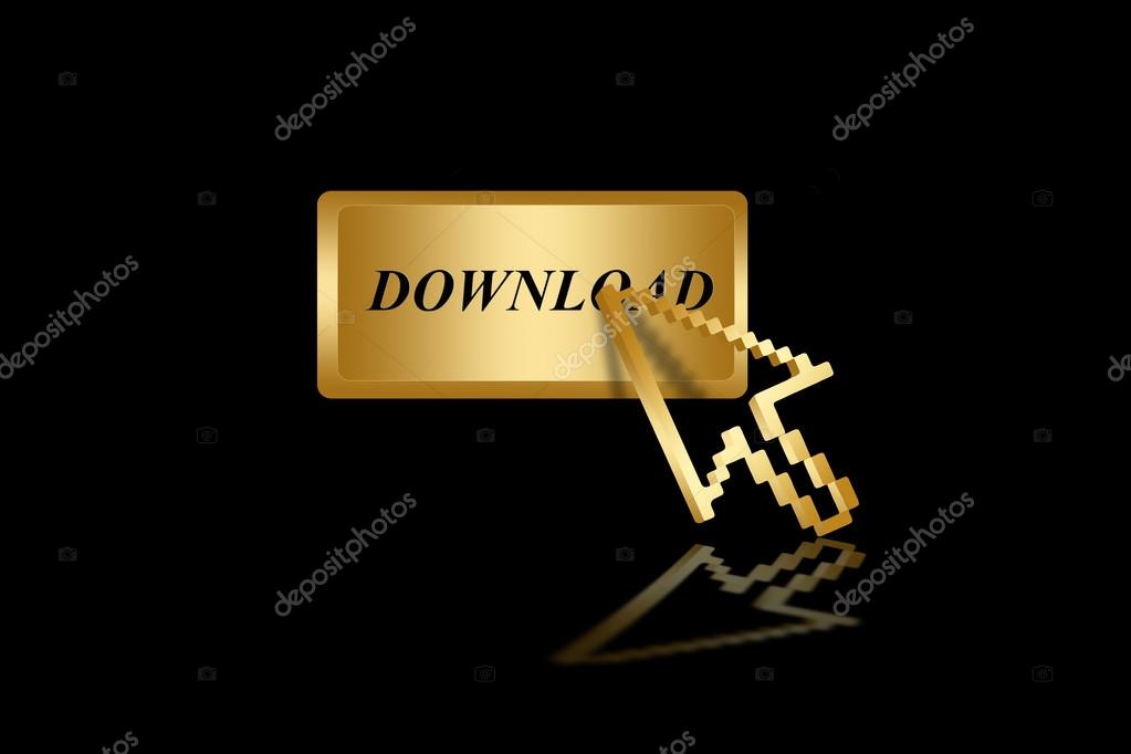 Arrow push a golden button — Stock Photo © almir1968 #53318431