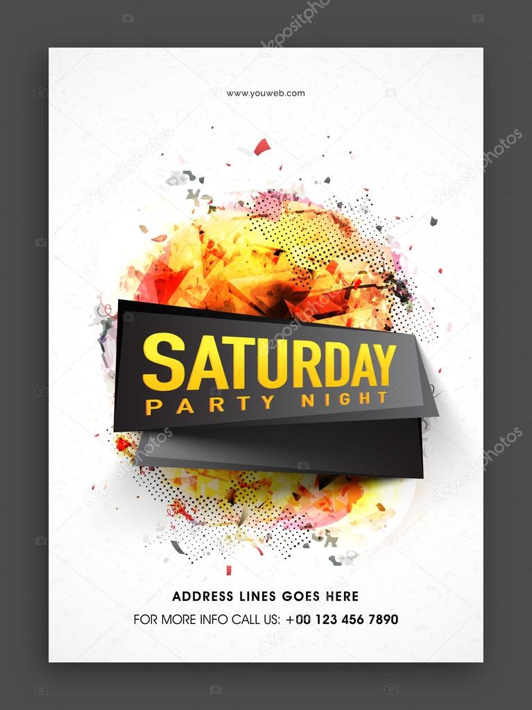 Saturday Party Flyers