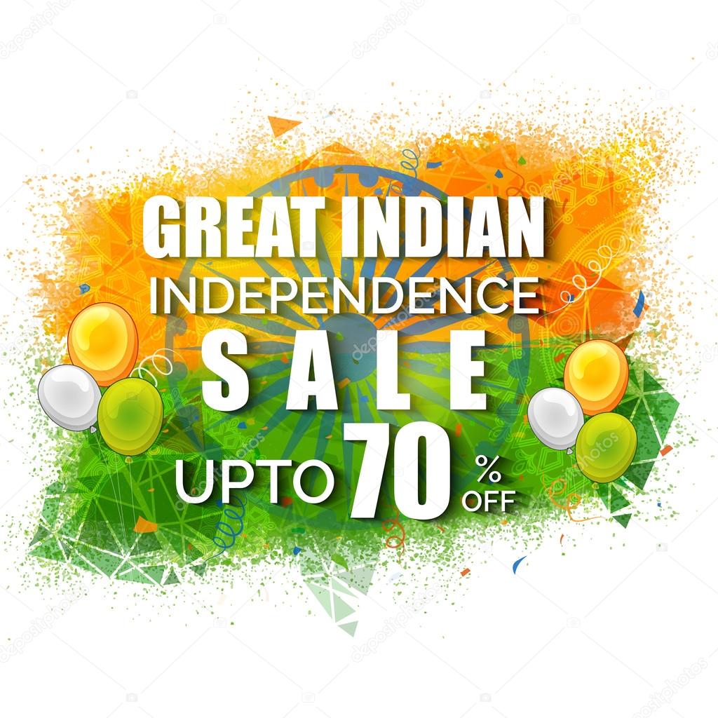 Independence Day Sale Poster or Banner design. Stock Vector by ...