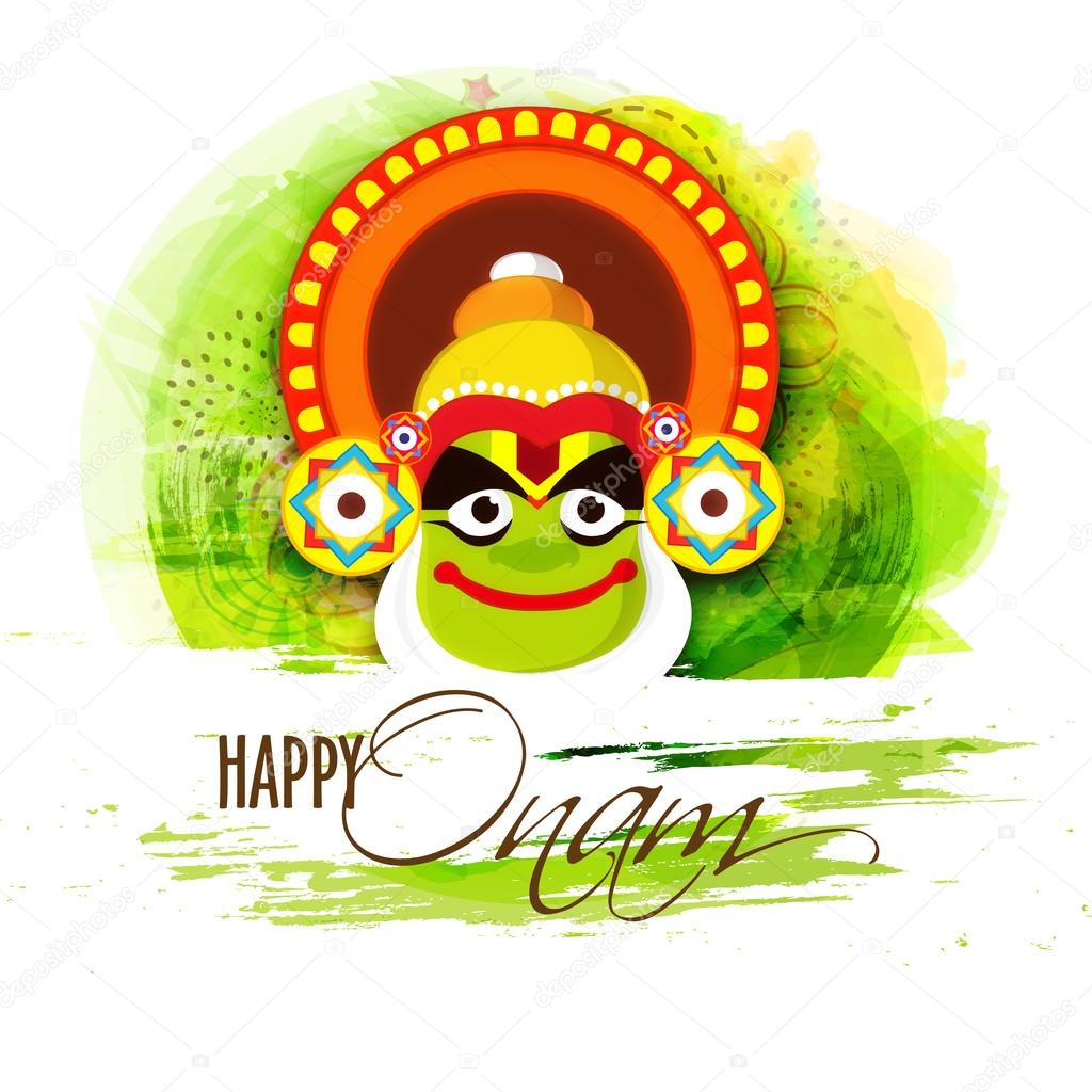 Feliz celebración de Onam con Kathakali Dancer. 2022