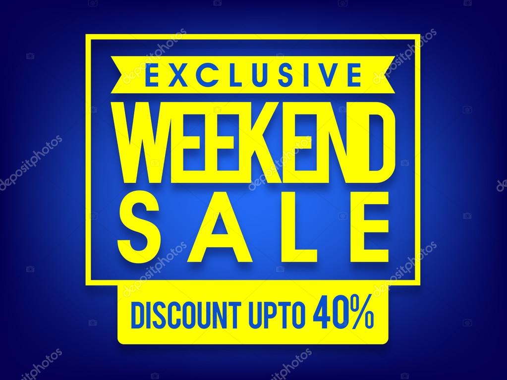 Weekend Sale Poster, Banner or Flyer design. Stock Vector Image by ...