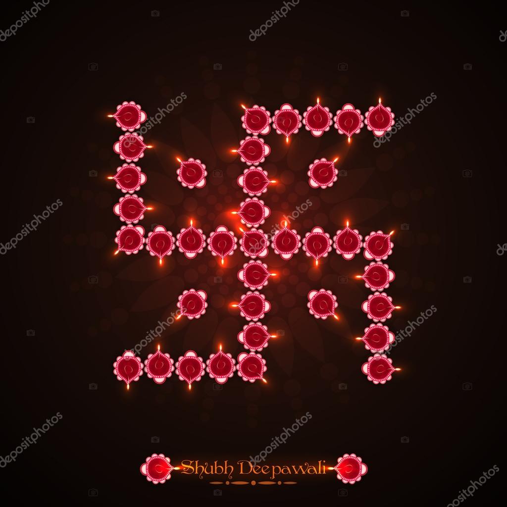 Swastika Symbol for Shubh Deepawali celebration. Stock Vector Image by ...