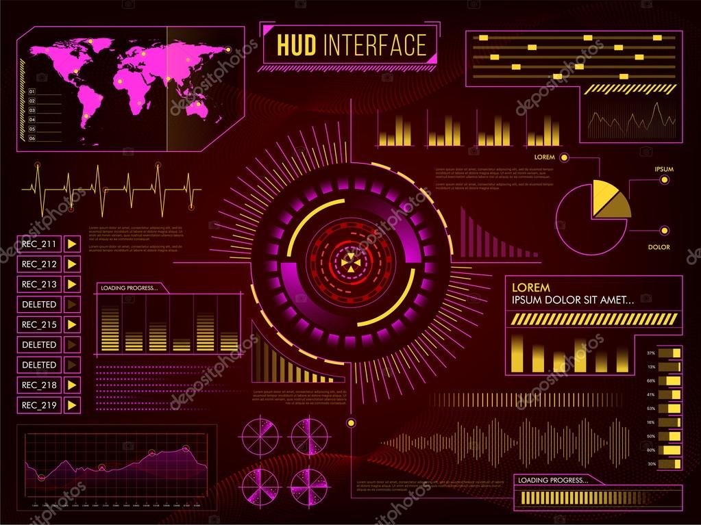 Creative HUD Interface layout. Stock Vector by ©alliesinteract 123789108 Creative HUD Interface layout. Stock Vector by ©alliesinteract 123789108