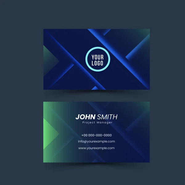 Front and back view of Business card or visiting card design for Stock ...